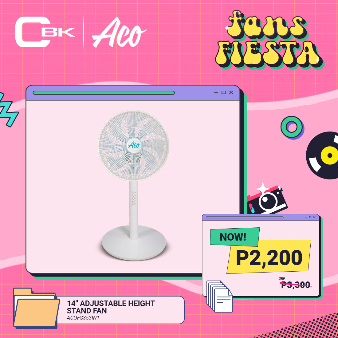 STAND FAN 3-IN1 8-BLD 35CM 230V 60HZ 45W – CBK Hardware