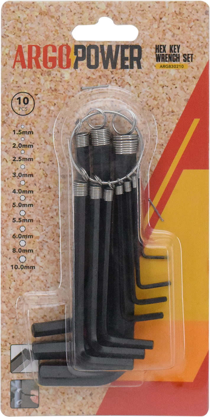 Argo Hex Key Set Ring 10-Pc 1.5–10Mm – Professional Tool Set ARG830210 ...