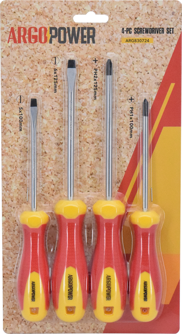Argo Screwdriver Set 4-Pc – Durable & Professional ARG830724 - CBK Hardware