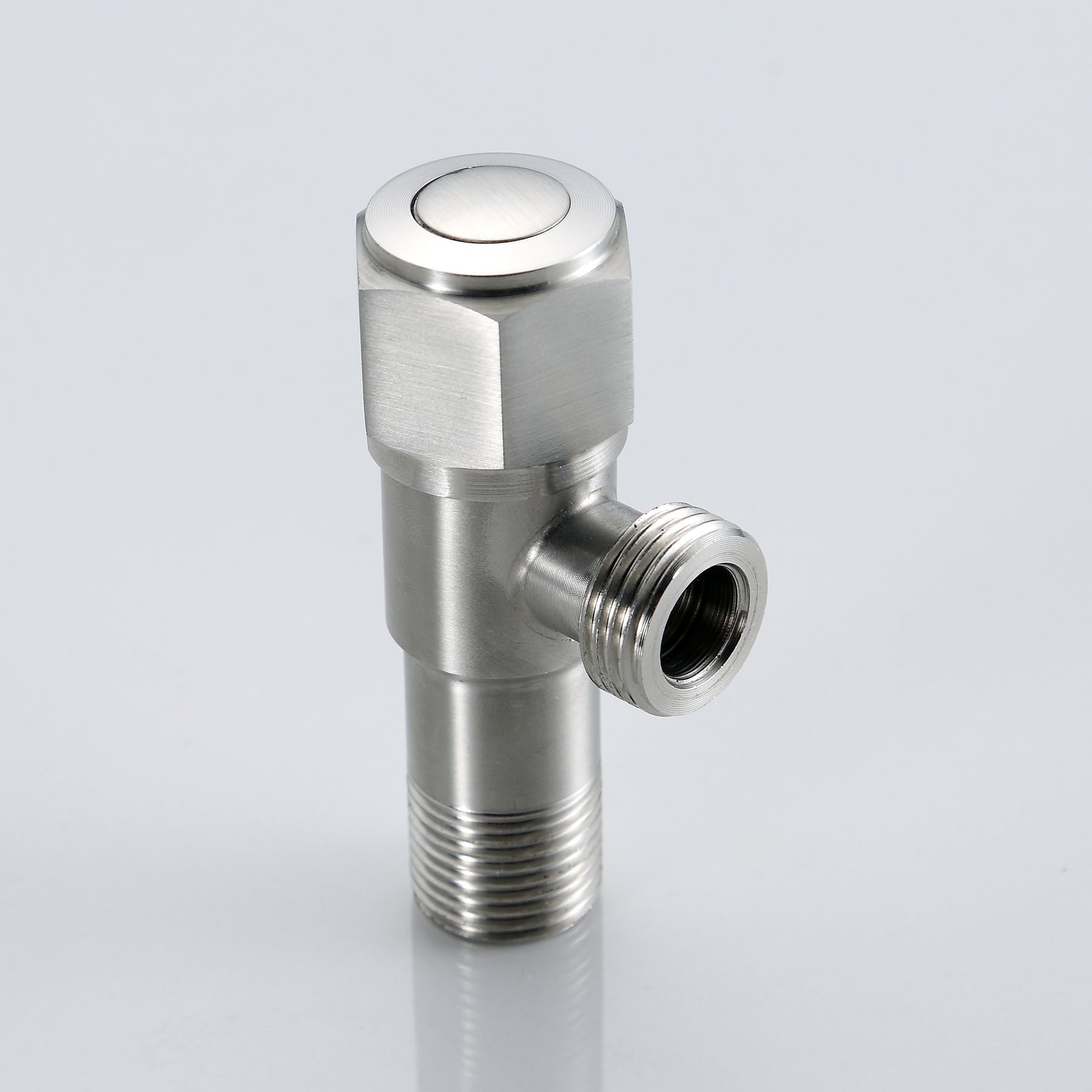 ANGLE VALVE 1-WAY M1/2" X M1/2" STAINLESS STEEL - CBK Hardware